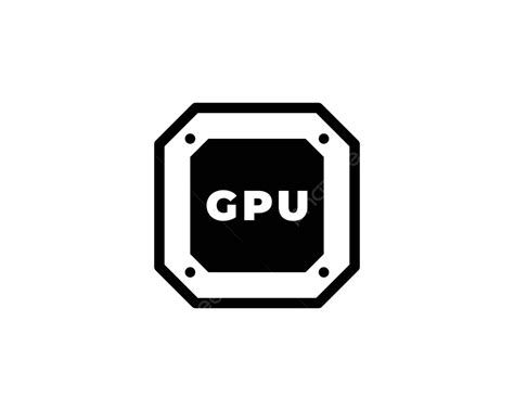 Trendy Outline Gpu Icon On White Motherboard Web Symbol Vector