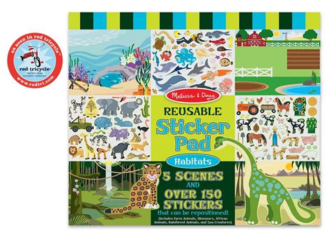 Buy Melissa And Doug Reusable Sticker Pad Habitats Multi Color Online At