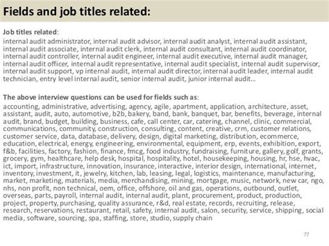 top 25 internal audit interview questions answers pdf