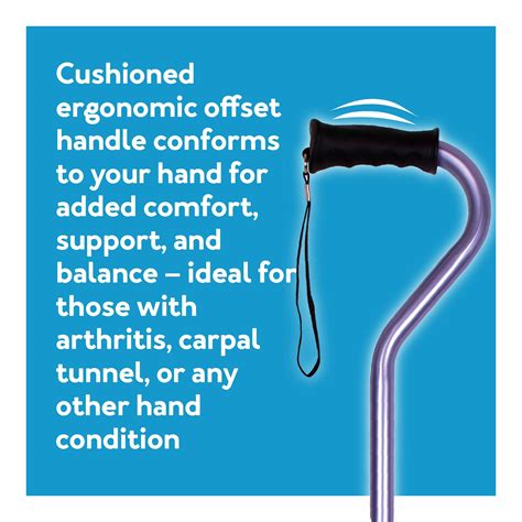 Carex Ergo Offset Cane Purple Riteway Medical