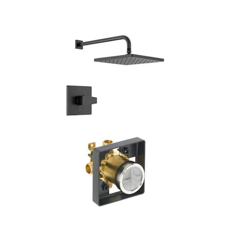 Delta Modern Matte Black Shower Trim Kit With Multi Choice Universal
