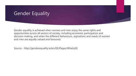 Canada Gender Equality Ppt