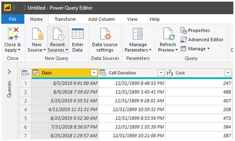 Change Date Format In Power Query Editor Printable Timeline Templates