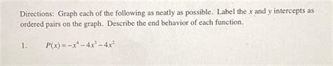 Solved Directions Graph Each Of The Following As Neatly As