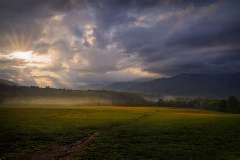 Golden Sunrise Over Cades Cove Great Smoky National Park
