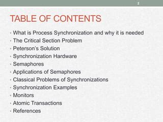 Process Synchronization In Operating Systems PPTX