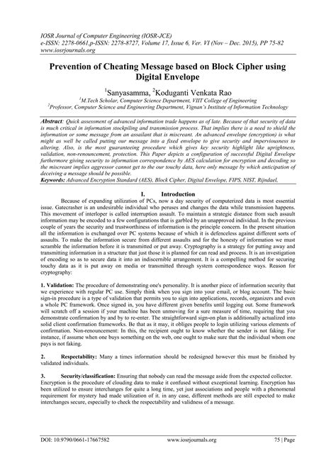 Prevention Of Cheating Message Based On Block Cipher Using Digital Envelope Pdf