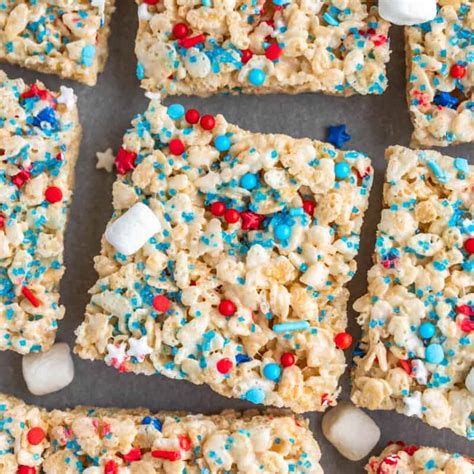 Red White And Blue Rice Krispie Treats