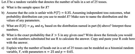Solved Let X Be A Random Variable That Denotes The Number Of