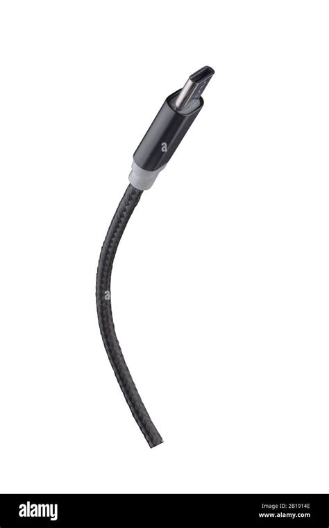 Close Up Shot Of An Usb Type C Connection On An Isolated Background Stock Photo Alamy