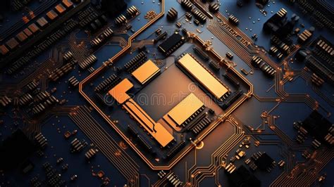 Inner And Outer Circuit Board Motherboard Abstract Background