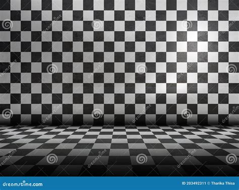 Checker Floor And Wall Pattern Stock Image Image Of Wall Empty
