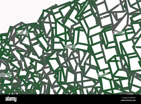 Color Abstract Square Rectangle Pattern Generative Art Background 3d Perspective View Vector