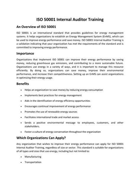 Ppt Iso 50001 Internal Auditor Training Powerpoint Presentation Free