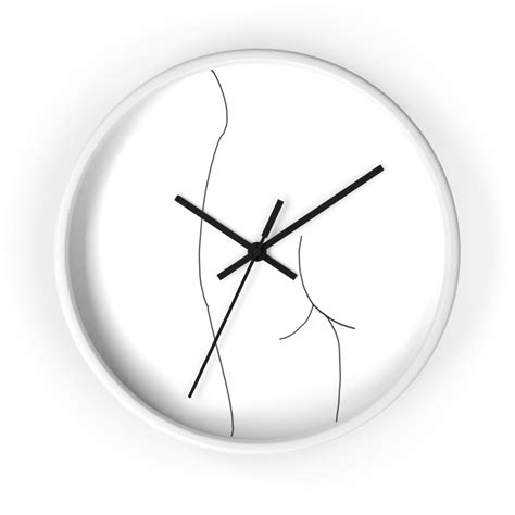 Nude Butt Wall Clock Funny Clock Line Art Clock Artsy Etsy