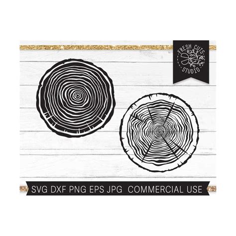Tree Rings SVG Cut File For Cricut Silhouette Woodcutting Inspire Uplift