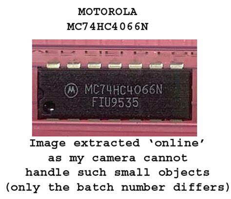 Motorola 74hc4066n Quad Analog Switch New Old Stock