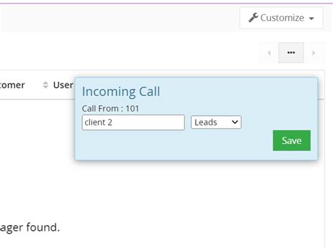 Crm Solution Integrated With An Ippbx System Click To Call And Pop Up