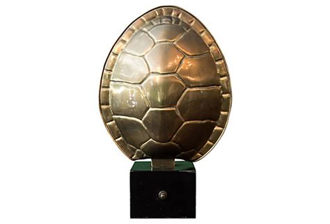 Sold Small Brass Turtle Shell Lamp Rubbish Interiors Inc