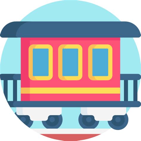 Train Detailed Flat Circular Flat Icon