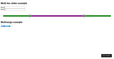 React Multi Bar Slider Examples Codesandbox