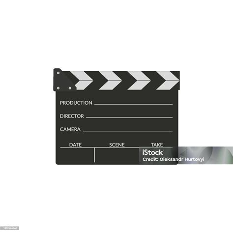플랫 스타일의 클래퍼 보드 아이콘 영화 영화 영화 기호 개념 클랩보드 감독 영화 제작 장치 로고에 대한 스톡 벡터 아트 및 기타 이미지 Istock