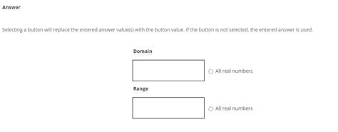 solved step 2 of 2 determine the domain and range of the