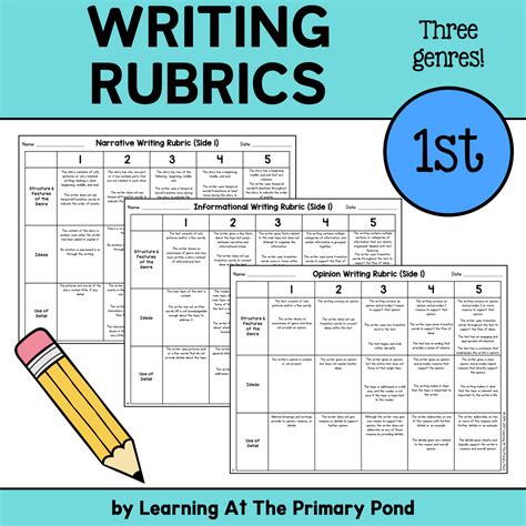 First Grade Writing Rubric First Grade Narrative Writing Rubric By