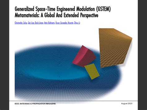 Ieee Antennas And Propagation Magazine August 2023generalized Space Time Engineered Modulation