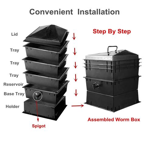 5 Tray Worm Factory Efficient Vermicomposting Bin 5 Tray Worm Factory Efficient Vermicomposting Bin