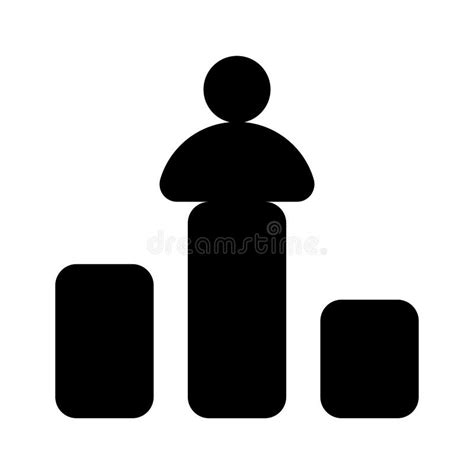 Bar Chart With People Icons Representing Performance Measurement Stock
