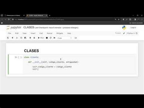 APRENDE PYTHON DESDE CERO A EXPERTO CON JUPYTER NOTEBOOK Crear Clases, métodos y atributos en ...