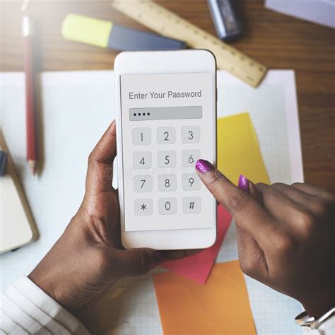 Technology Enter Password Security Graphic Concept Stock Image Image