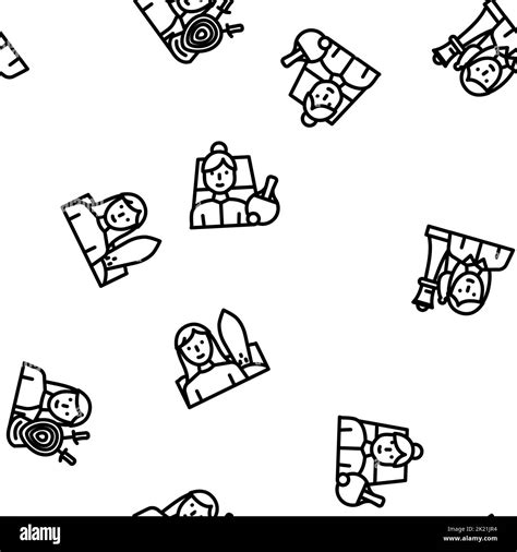 Female Sport Woman Exercise Vector Seamless Pattern Stock Vector Image Art Alamy