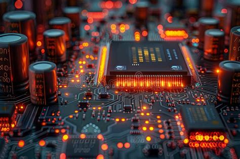 3d image of a computer chip in computer in the style of vray tracing tabletop photography