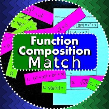 Algebraic Functions Composition Matching Activity Function Composition Teaching Algebra
