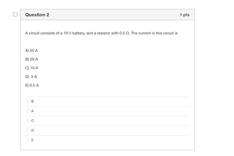 solved question 2a circuit consists of a 10v ﻿battery and a
