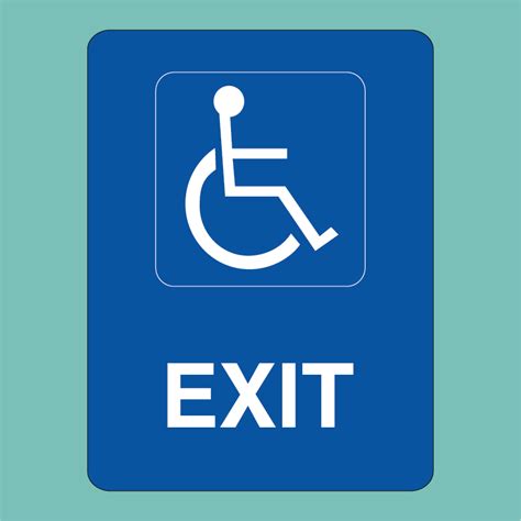 Traffic Sign Disabled Exit Statutory Signs