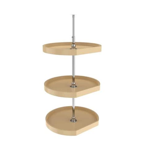 Rev A Shelf Polymer D Shape 3 Shelf Lazy Susans For 38 H Corner Wall Cabinets 6273 22 15 536