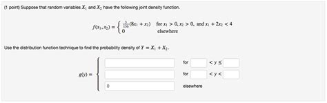 Suppose That Random Variables X1 And X2 Have The