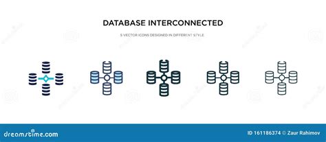 Database Interconnected Icon In Different Style Vector Illustration Two Colored And Black