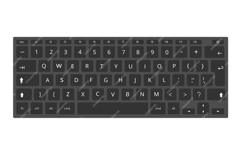 Premium Vector Black Laptop Computer Keyboard Template Isolated On White