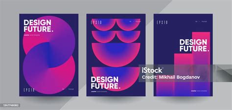 기하학적 커버 디자인 연례 보고서 템플릿입니다 벡터 그림입니다 0명에 대한 스톡 벡터 아트 및 기타 이미지 0명 구도 그라데이션 Istock