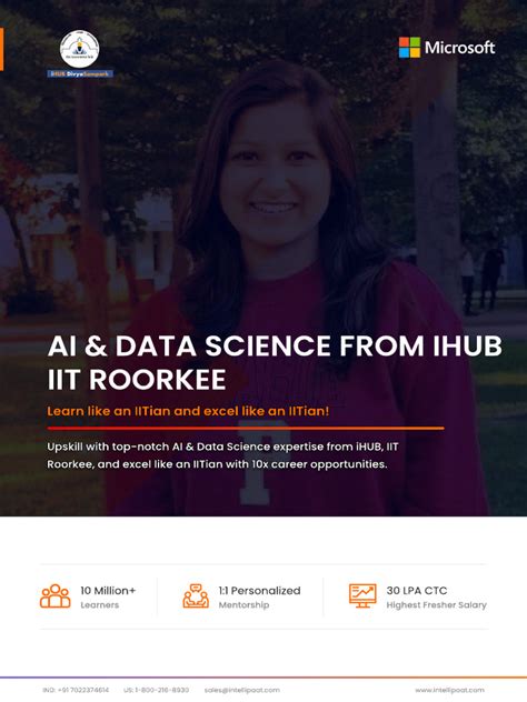 Data Science And Ai Program From Ihub Iit Roorkee Brochure Pdf Deep