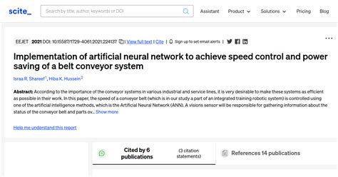 Implementation Of Artificial Neural Network To Achieve Speed Control And Power Saving Of A Belt
