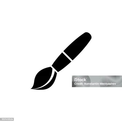 브러시 페인트 브러시 술 Raceme 클러스터 연필 모양 아이콘 Ui와 Ux 웹 사이트 또는 흰색 배경에서 모바일 응용