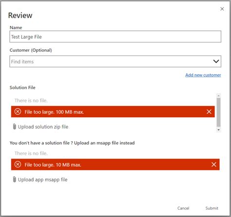 canvas app attachments file size and file type validations rajeev