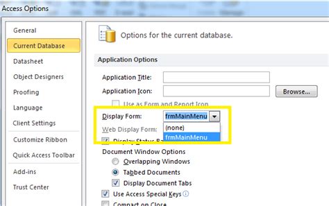 open your ms access app like a custom software app