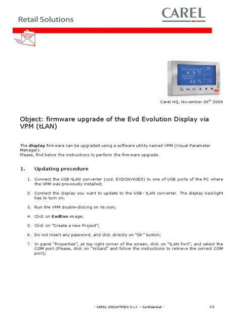 Evd Evo Display Updating Procedure En Pdf Icon Computing