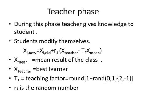 Improved Teaching Leaning Based Optimization Algorithm Ppt
